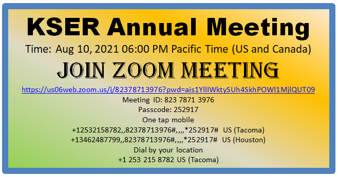 kser annual meeting info | 90.7 KSER